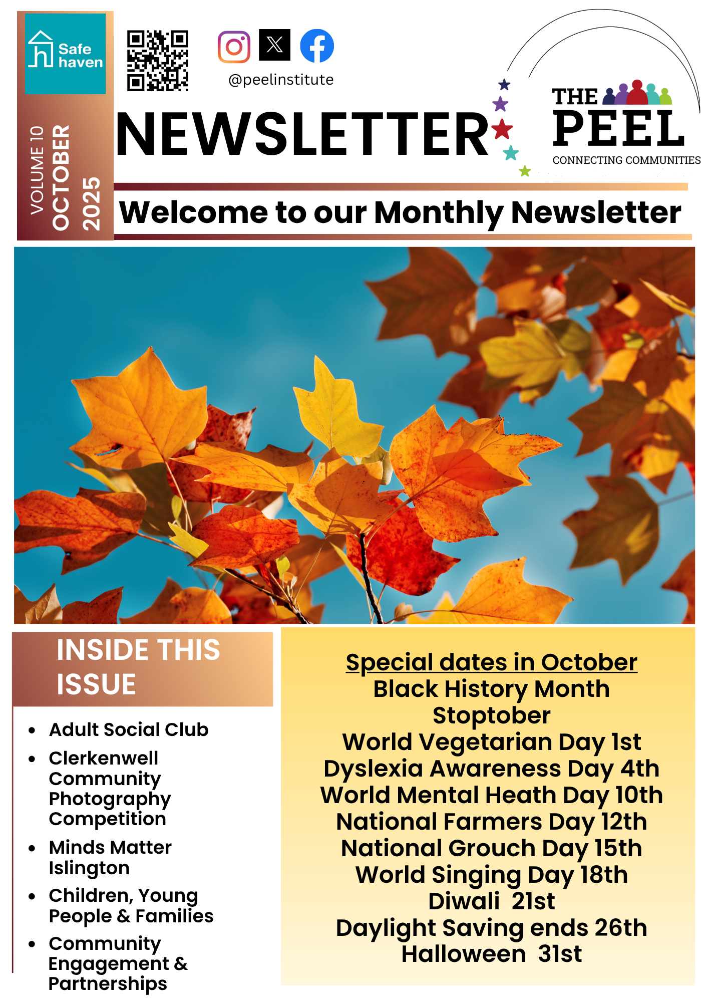News from The Peel – The October newsletter is out now! - EC1Echo